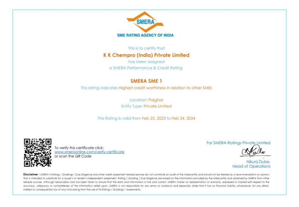 About Us | K. K. Chem India