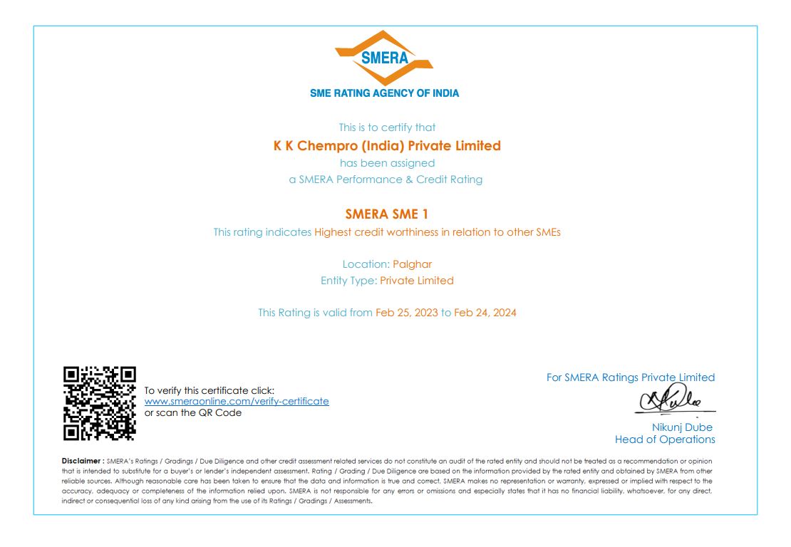 About Us | K. K. Chem India